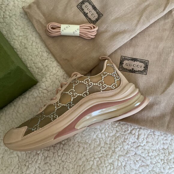 Gucci | Shoes | Gucci Gg Crystal Mesh Running Sneakers Gucci | Poshmark